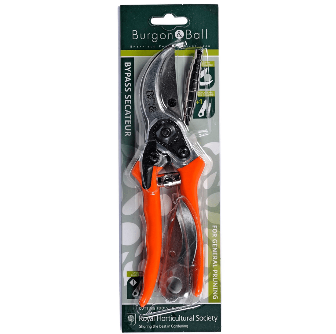Left-Handed Bypass Secateurs – Ergonomic Cutting Tool | RHS by Burgon ...